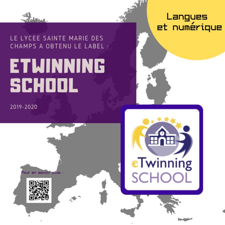 Le label Etwinning School - Sainte Marie des Champs